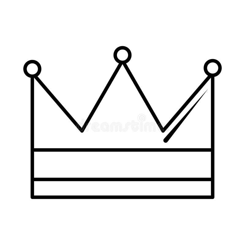 Crown Pop Art Comic Style, Line Icon Stock Vector - Illustration of ...