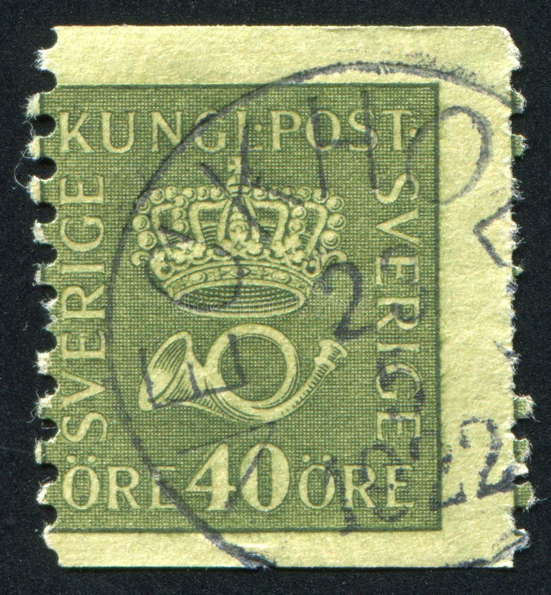 Crown and post horn stock photo. Image of sweden, horn - 362448276