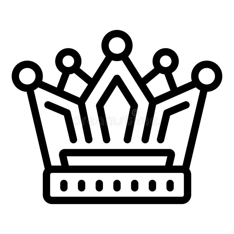Crown Prize Icon Outline Vector. Winner Award Stock Illustration ...