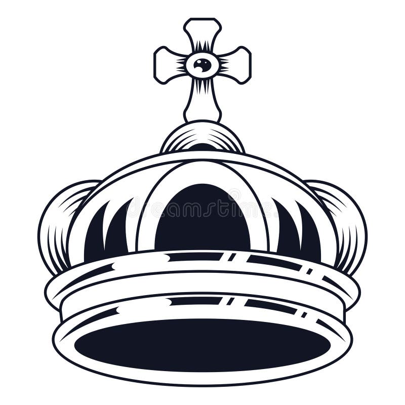 Crown queen with cross stock vector. Illustration of tiara - 268157214