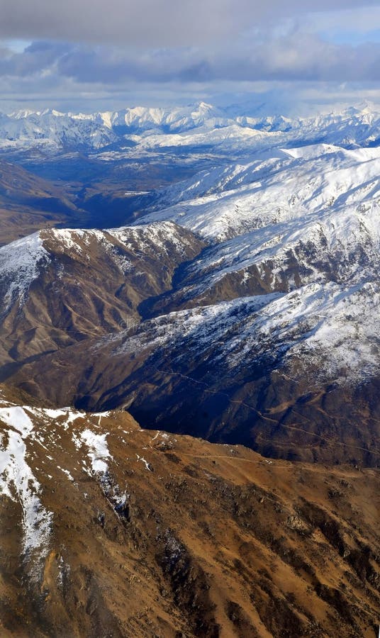 Crown Range, Aerial, Otago, New Zealand Stock Photo - Image of activity ...