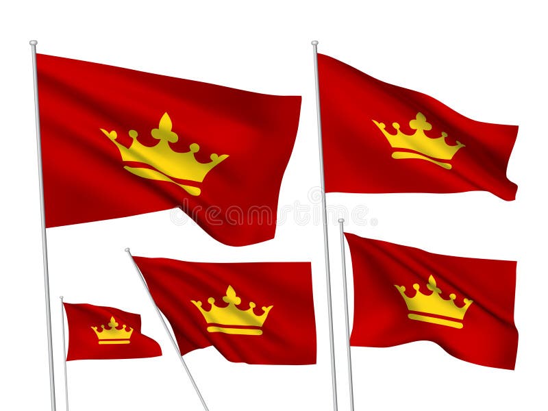 Crown - red vector flags stock vector. Illustration of element - 313421702
