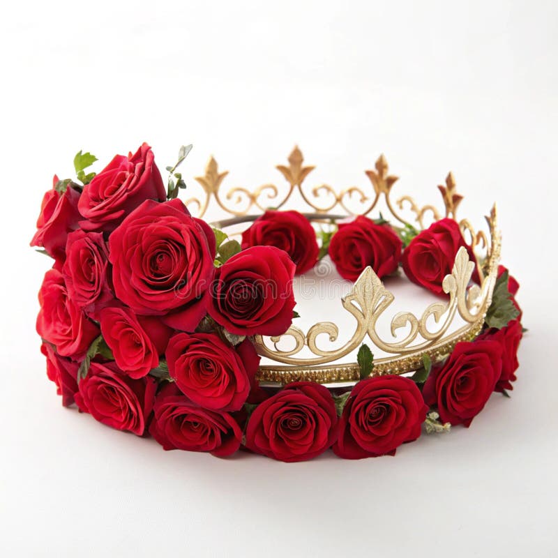 A crown with roses on it stock illustration. Illustration of flower ...