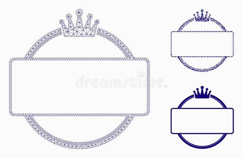Crown Round and Rectangle Frame Vector Mesh Wire Frame Model and ... Crown Round and Rectangle Frame Vector Mesh Wire Frame Model and ...