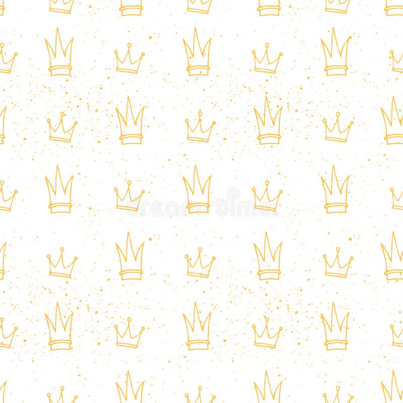 Crown seamless pattern stock vector. Illustration of magic - 74278770