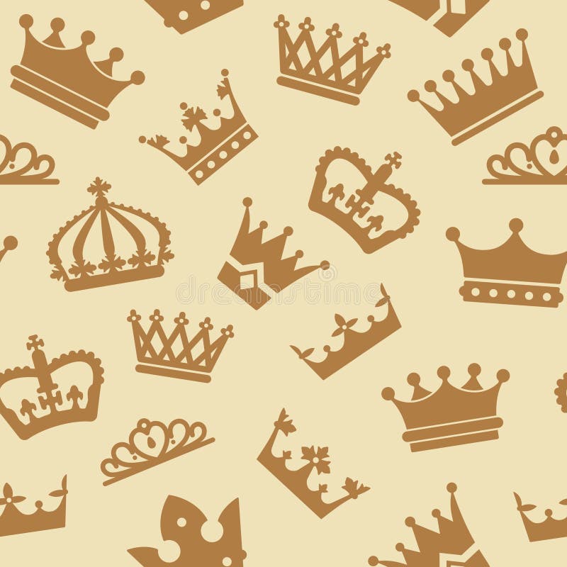 Crown Seamless Pattern. Vector Illustration Stock Vector - Illustration ...