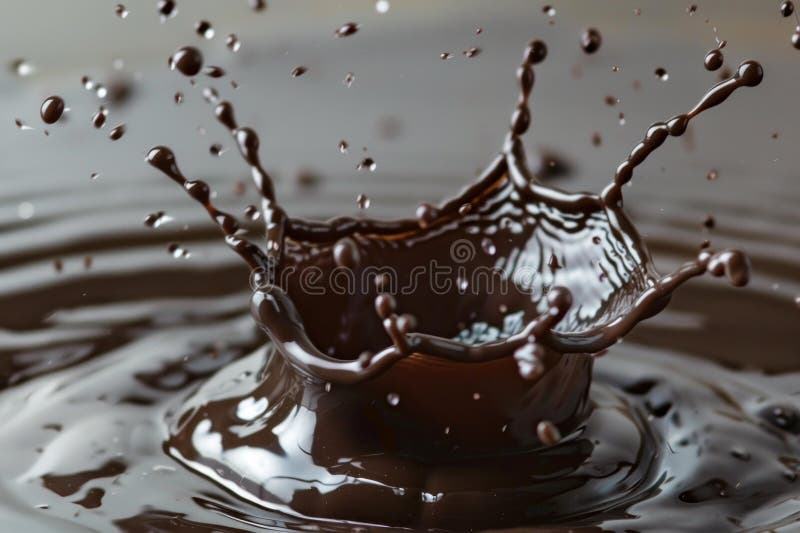 Crown Shape Made of Splashing Dark Chocolate Stock Photo - Image of ...