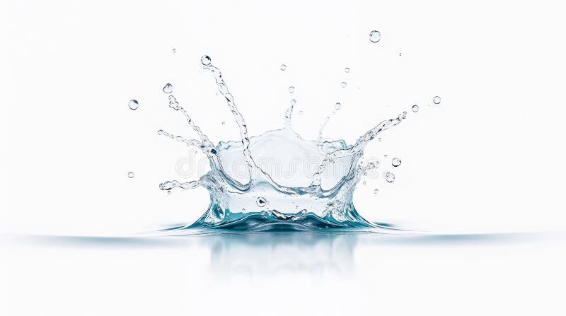 Crown Shaped Water Splashing on White Background Stock Illustration ...