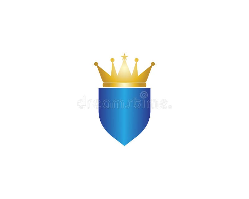 Crown Shield Icon Logo Template Stock Vector - Illustration of ...