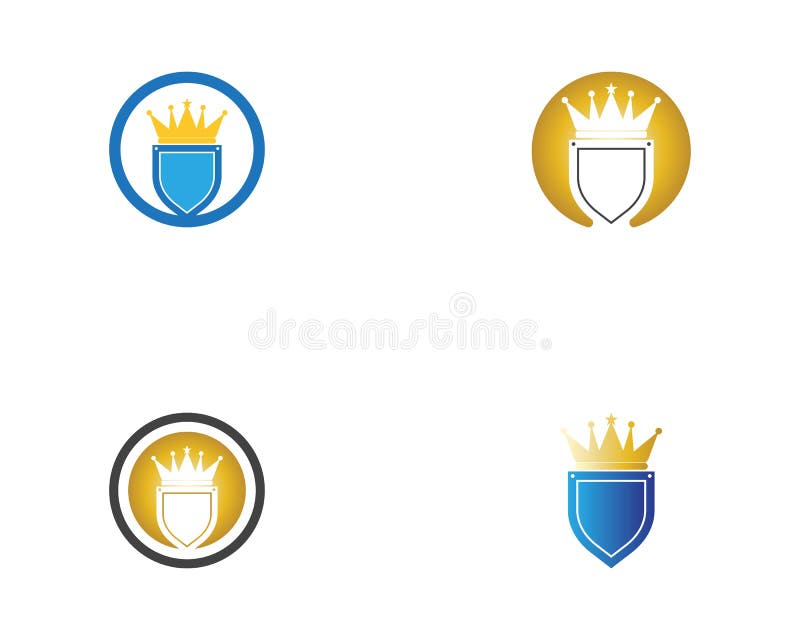 Crown Shield Icon Logo Template Stock Vector - Illustration of ...