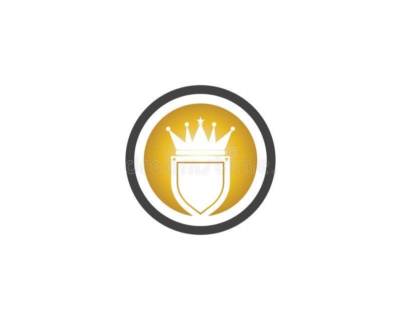 Crown Shield Icon Logo Template. Stock Vector - Illustration of ...