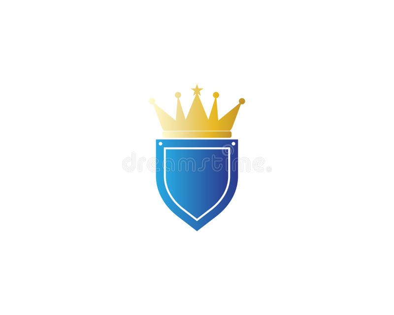 Crown Shield Icon Logo Template. Stock Vector - Illustration of ...