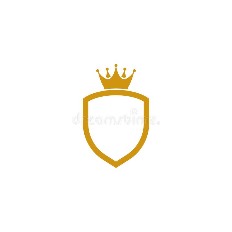 Crown with Shield Logo Vector Icon Template Stock Vector - Illustration ...