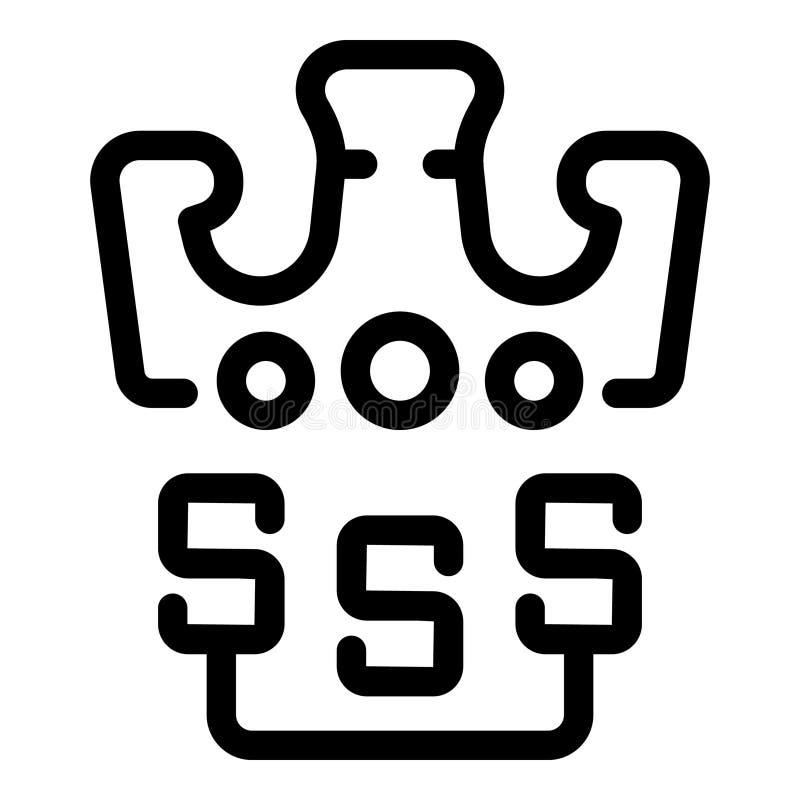Crown Showing Sss Concept Icon Vector Outline Stock Illustration ...