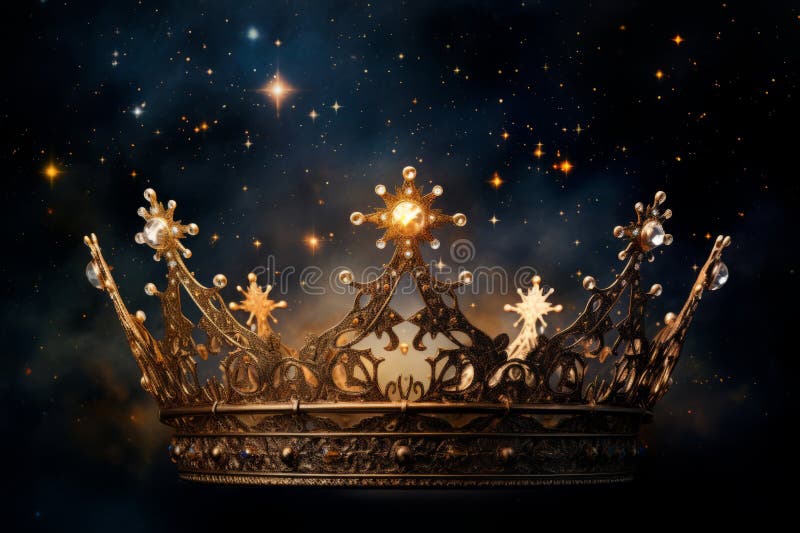 A Crown of Stars Representing Celestial Power Stock Illustration ...