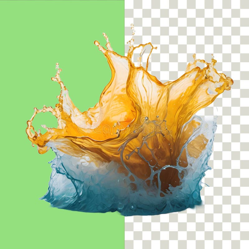 Crown Style Realistic Water Splash Isolated Wave-style on a Transparent ...