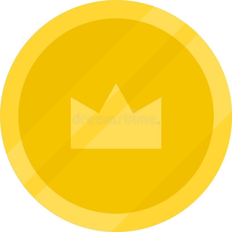 Crown Symbol on Gold Coin. Gold Coin with Crown. Gold Coin. Stock ...