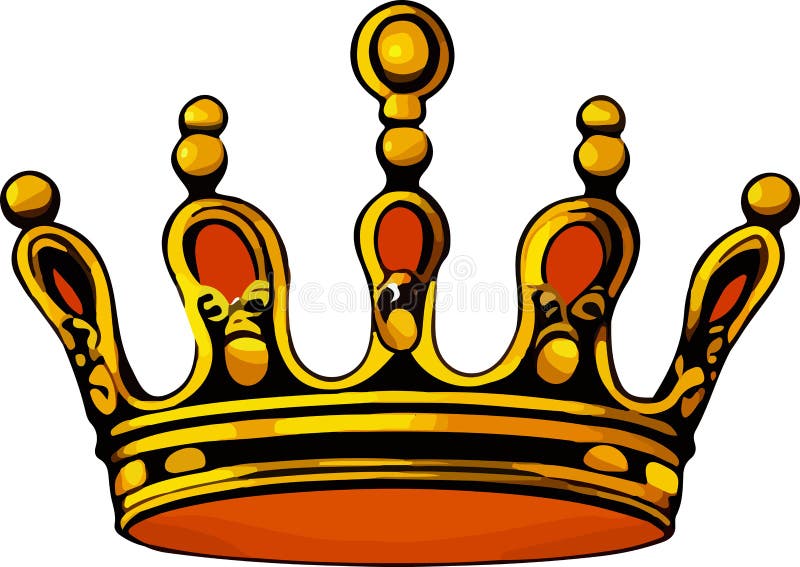 Crown Symbol on White Background Stock Vector - Illustration of jewelry ...