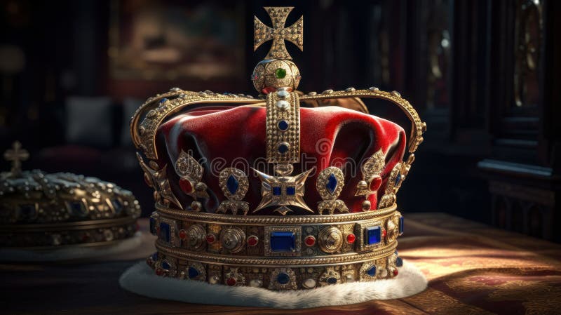 Crown on Table, King S Coronation Ceremony Concept Created with ...