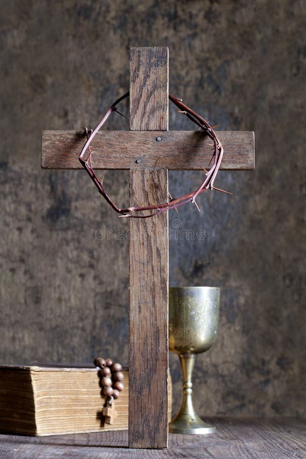 Cross and crown thorns stock image. Image of catholic - 21695731