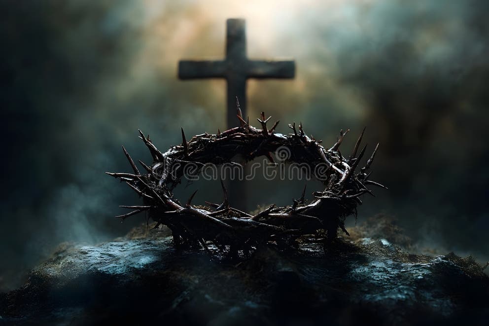 Crown of Thorns with a Light and Grace Background Stock Photo - Image ...
