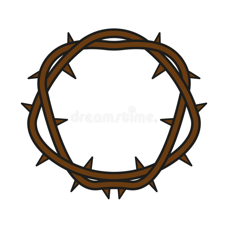 Crown of thorns icon stock illustration. Illustration of christ - 98093571