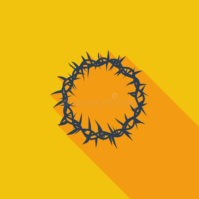 Crown of Thorns Single Icon. Stock Vector - Illustration of symbol ...