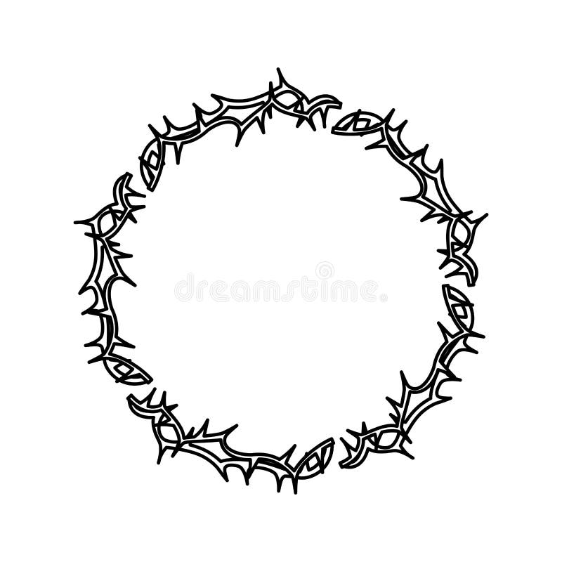 Crown of thorns icon stock vector. Illustration of crucifixion - 91921898