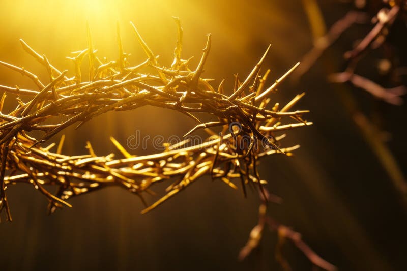 Crown of Thorns Representing Jesus Christ Suffering and Sacrifice Stock ...