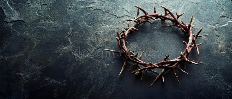 Crown of Thorns Resting on a Textured Dark Background Inviting ...