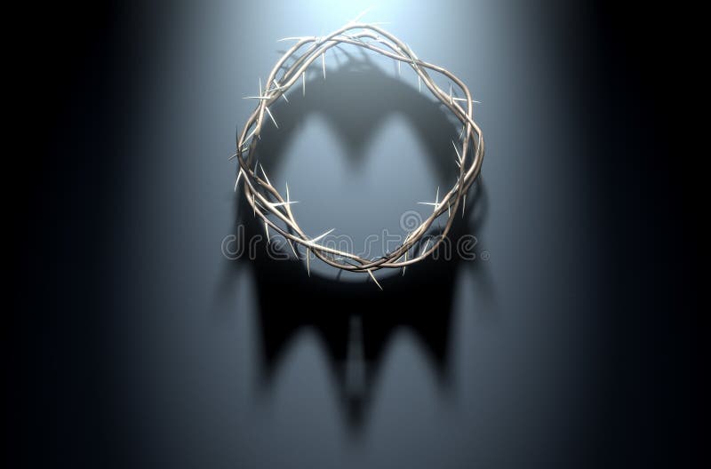 Crown of Thorns with Royal Shadow Stock Illustration - Illustration of ...