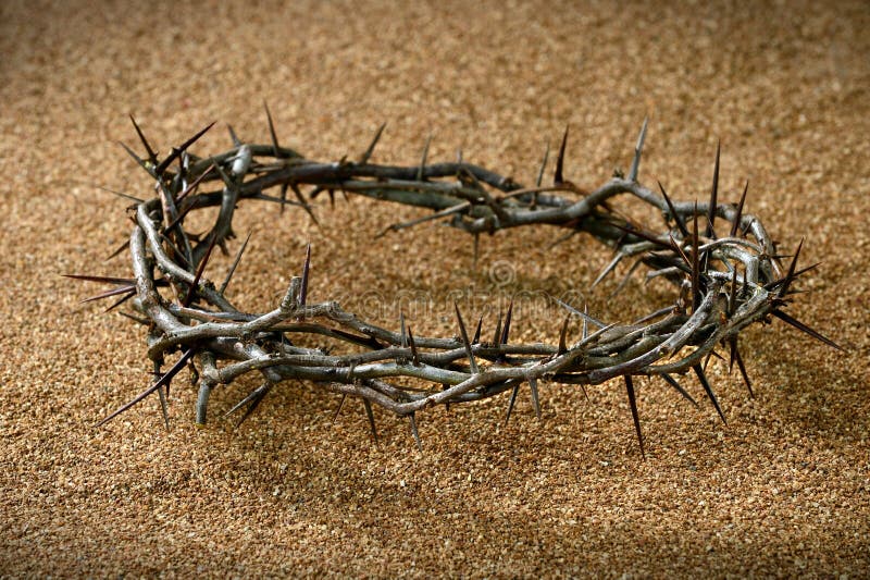 Crown of Thorns on Sand stock photo. Image of biblical - 27448956