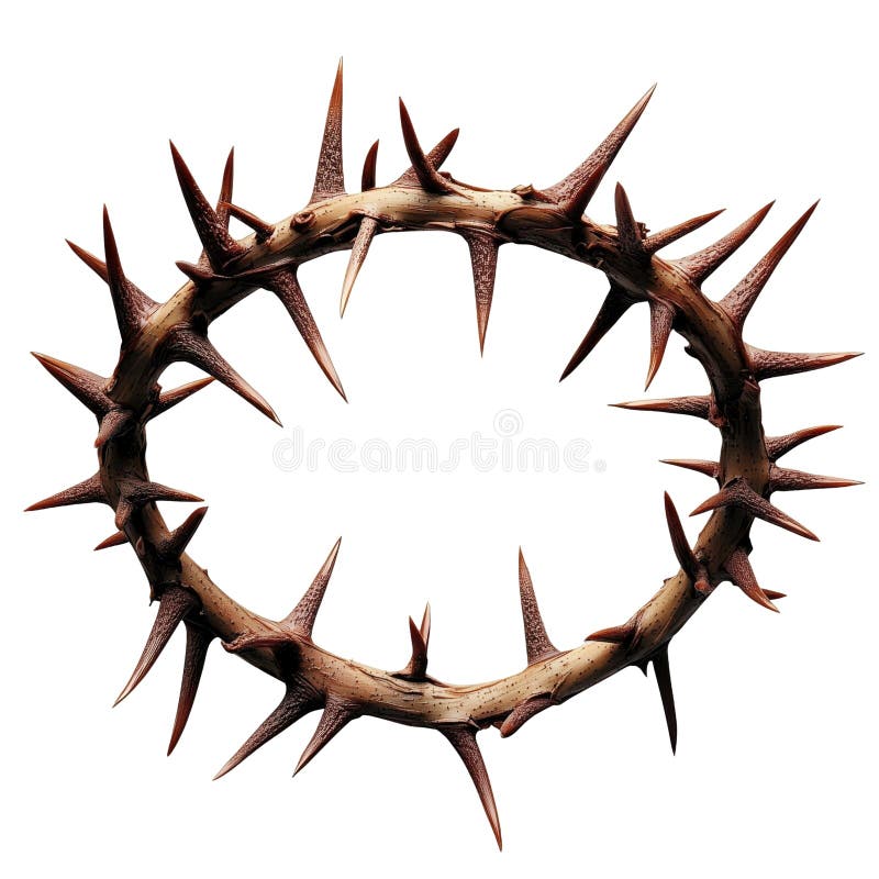 Crown of Thorns with Sharp Spikes, Symbolizing Suffering and Sacrifice ...