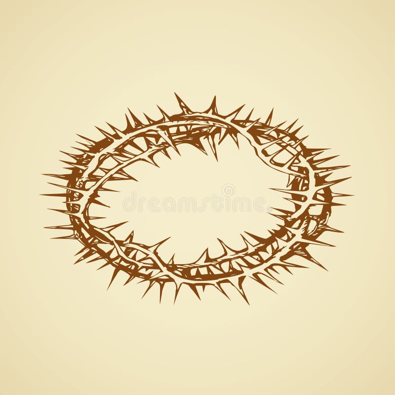 Crown of Thorns. Vector Drawing Stock Vector - Illustration of lord ...