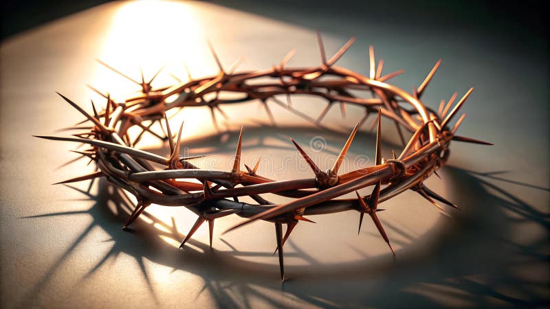 A Crown of Thorns Woven from Light and Shadow Generative AI Stock ...