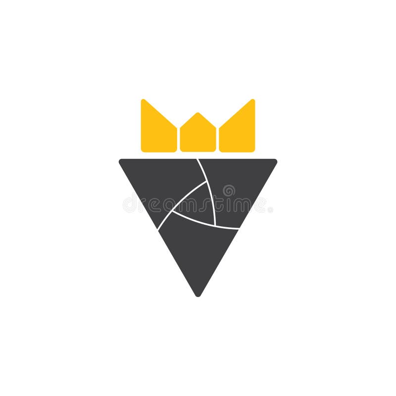 Crown triangle logo vector stock vector. Illustration of template ...