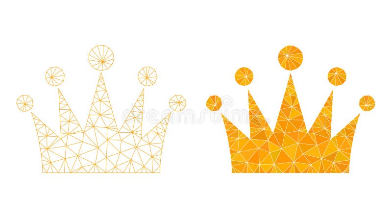 Crown Triangle and Mesh Icon Stock Illustration - Illustration of ...