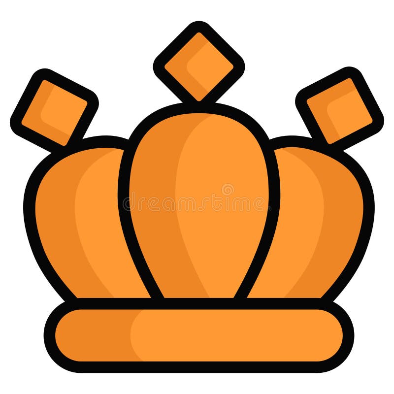 Crown Vector Colored Outline Stock Vector - Illustration of royal ...