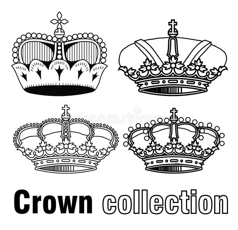 Crown, Vector Hand Drawn Vector Stock Vector - Illustration of nobility ...