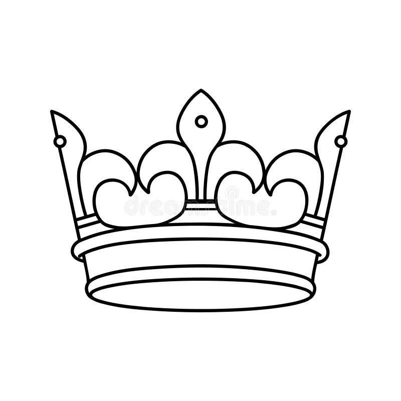 Crown Vector Icon King Illustration Sign Queen Symbol Monarchy Mark