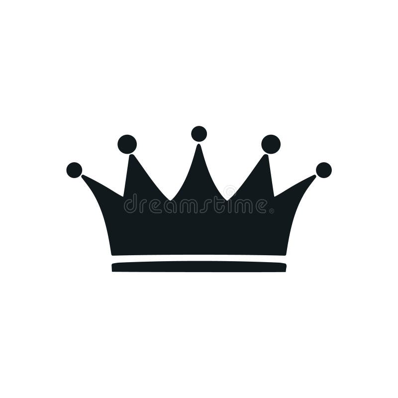 Crown Vector King Icon. Princess Queen Simple Crown Icon Shape Stock ...