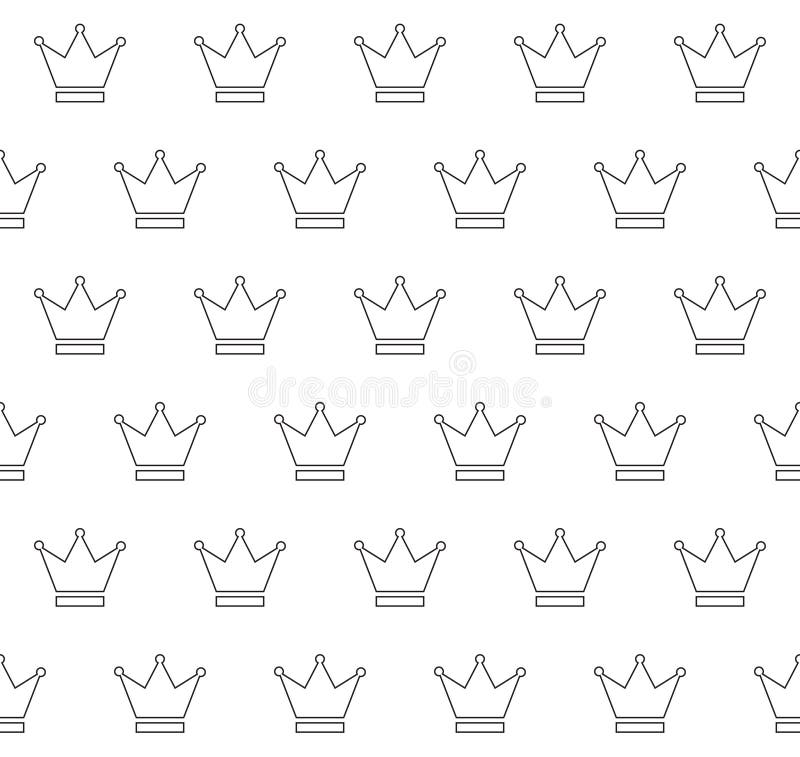 Crown Vector Seamless Pattern Stock Vector - Illustration of crown ...