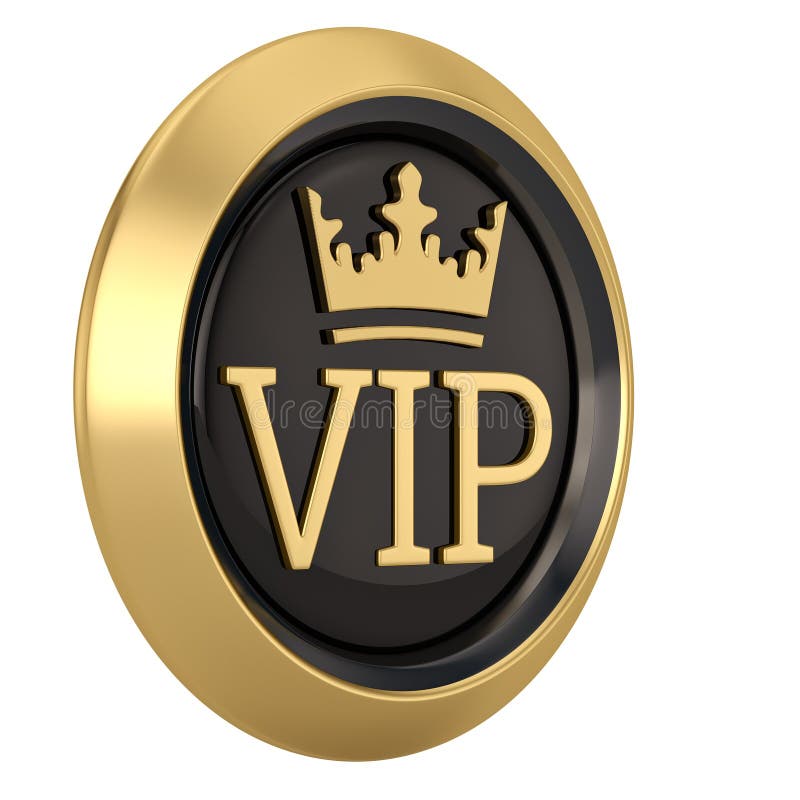Crown VIP Icon Isolated on White Background 3D Illustration Stock ...