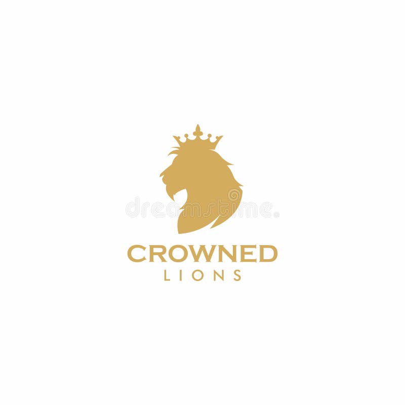 Crowned Lion Logo. Lion Vector Illustration Stock Vector - Illustration ...