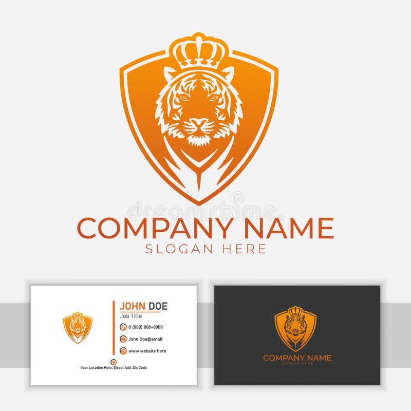 Crowned Tiger Modern Cyber Security Logo Stock Vector - Illustration of ...
