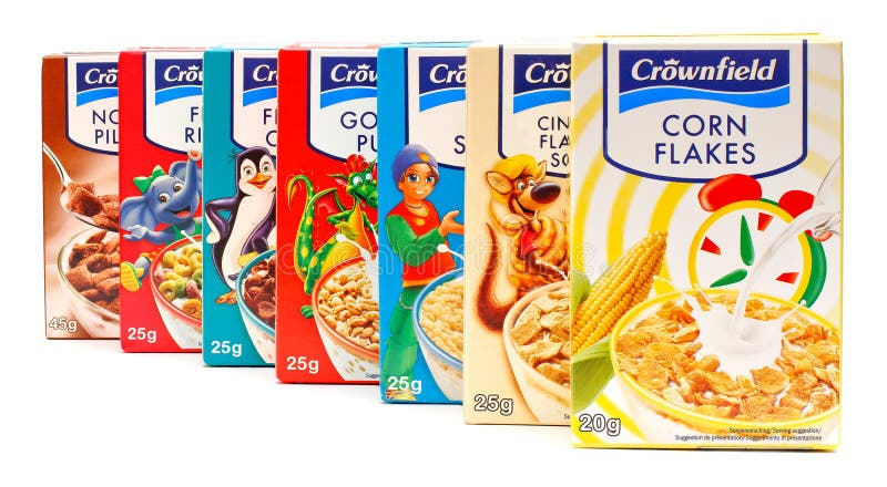 Crownfield Corn-Flakes redaktionelles stockbild. Bild von kissen - 23159824