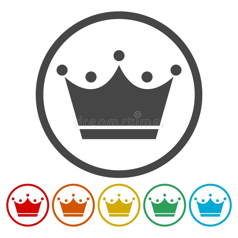 Crowns Icons set stock vector. Illustration of king - 140605006