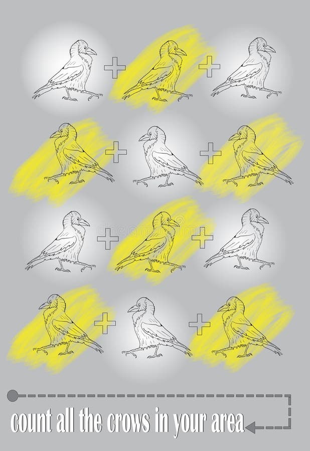 Crows stock vector. Illustration of plus, letters, sign - 40084473
