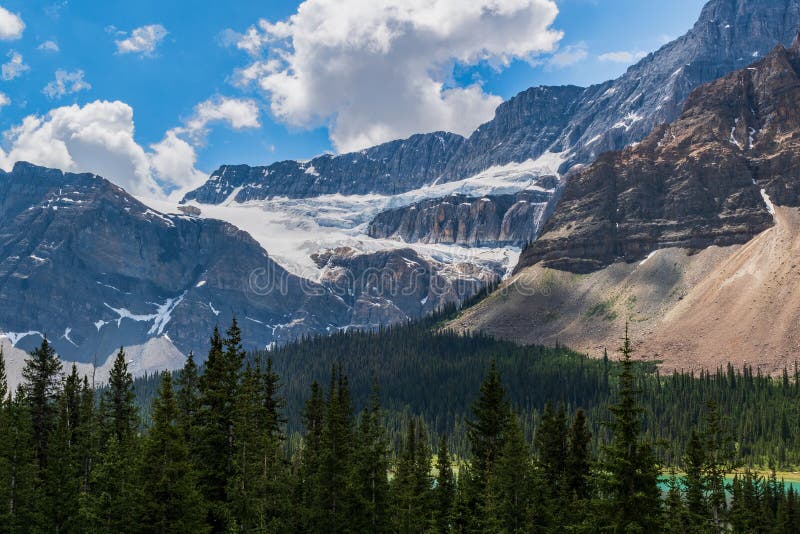 Crowsfoot Glacier, Icefields Parkway, Banff National Park Stock Image ...