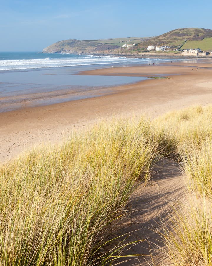 Croyde Beach Devon England Uk Sand Dunes Summer Stock Photos - Free ...